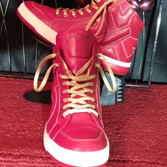 Salvatore Ferragamo | Shoes | Salvatore Ferragamo Nicky Red High Top ...